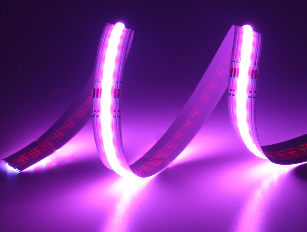 Flexible RGBW COB LED Strips 12MM DC24V 560 Leds / M For Decoration