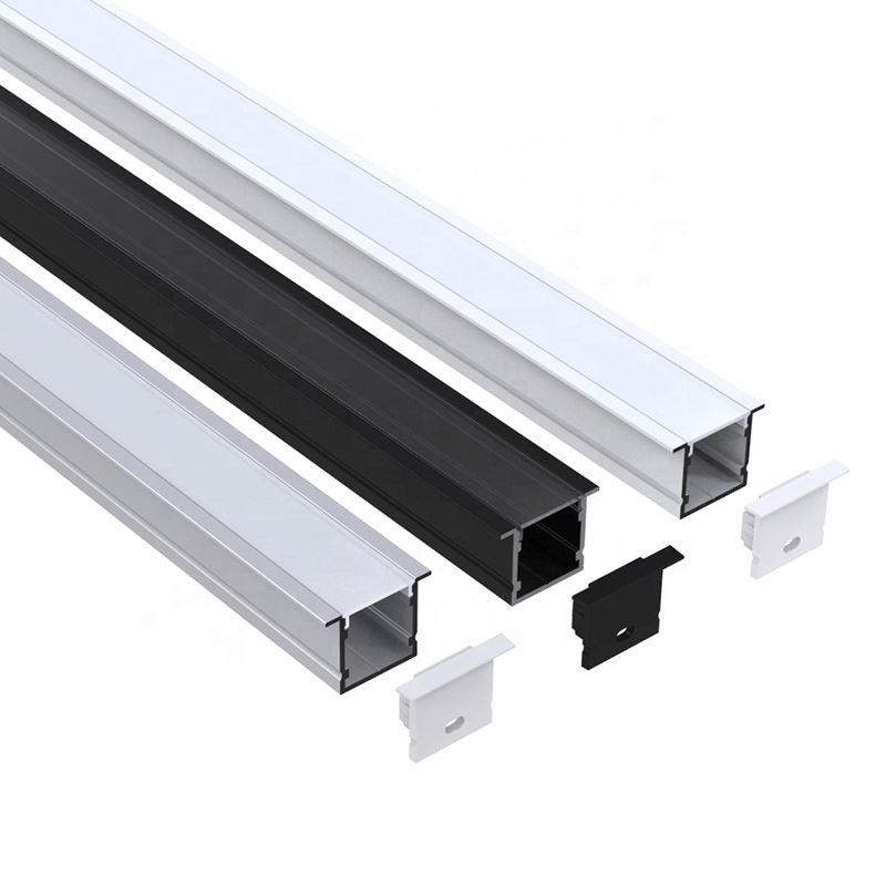 V Shape Recessed Aluminium Extrusion For LED Strip Black Silver white color