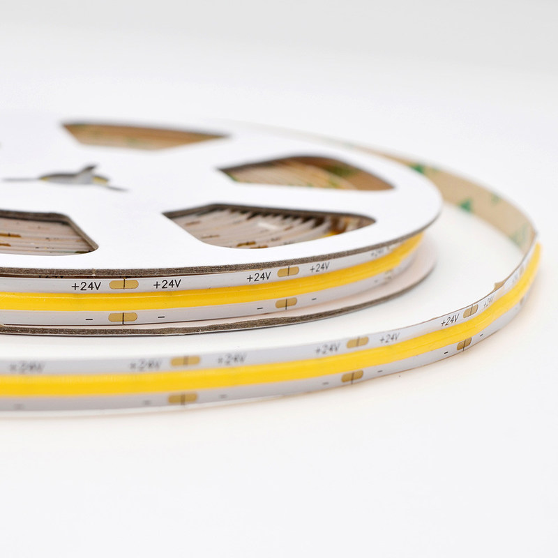 Warm White COB 3000k LED Strip Light 8mm Dotless For Lighting Decoration