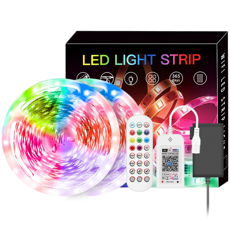 Flexible TV Background Lighting Strip , 5m LED Indoor Strip Lights RGB ...