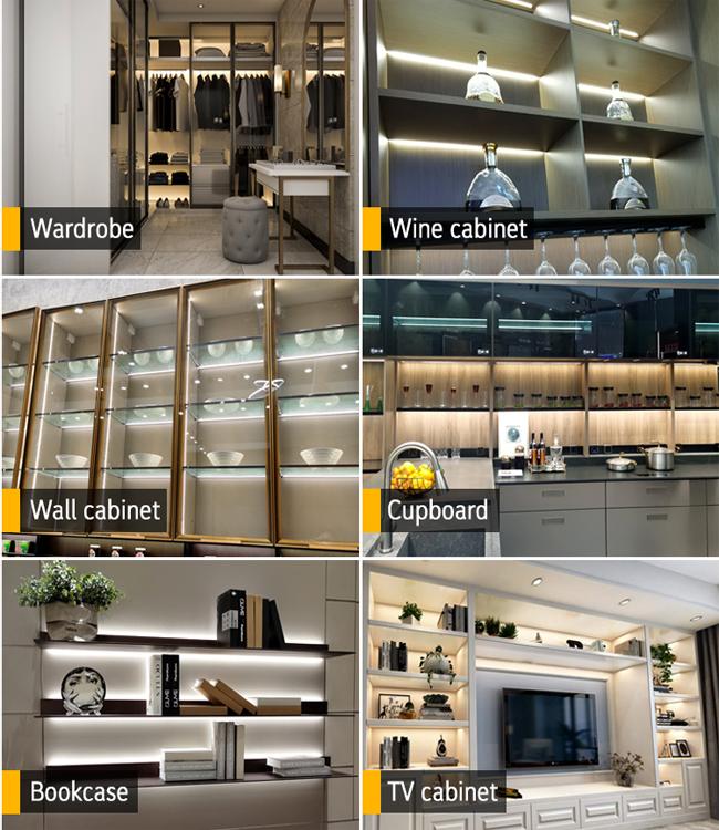 Wardrobe Office Surface Mounted LED Profile 17x7.8mm Dimension