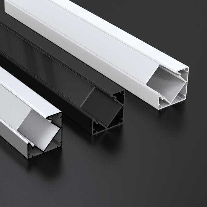 Milky Corner LED Channel , Aluminum corner mount LED strip 18mm x 18mm