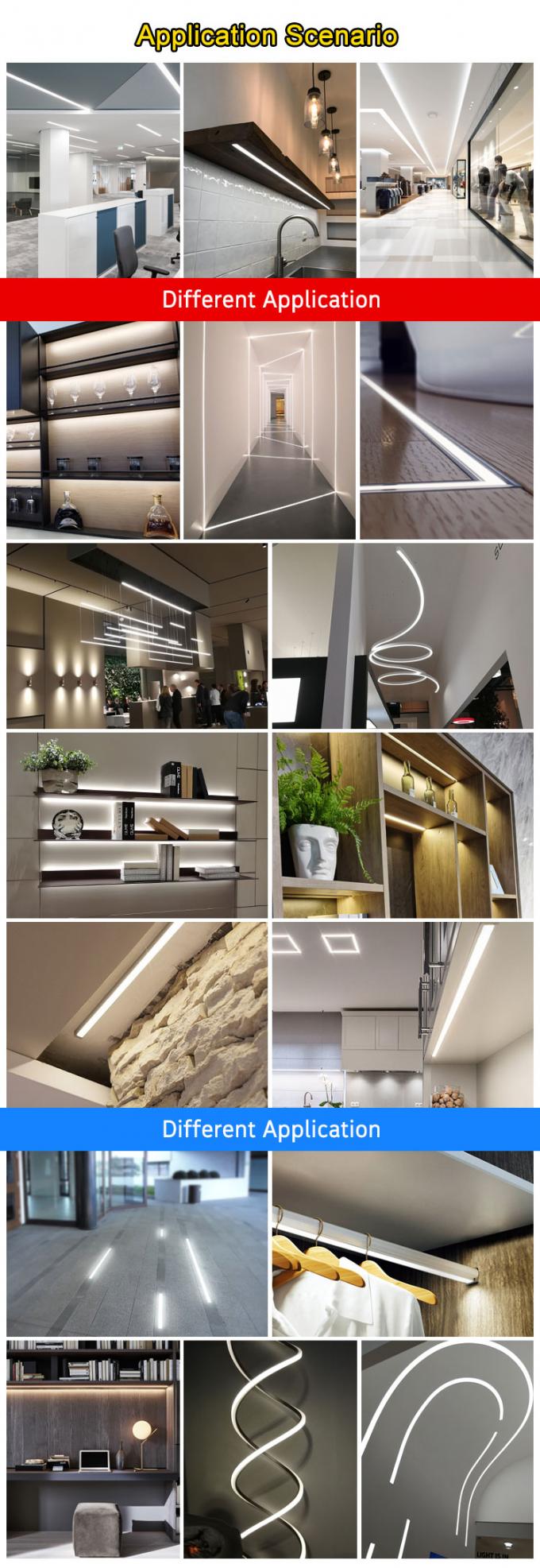 Embedded Plasterboard LED Profile , Drywall LED Strip Channel for Wall ...
