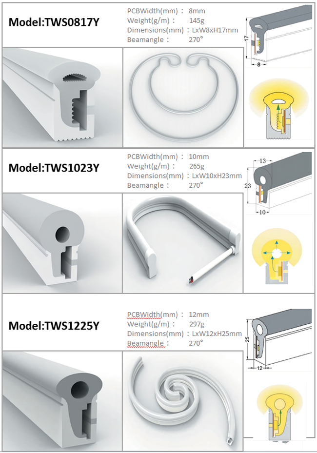 RGB Flexible LED Strip Waterproof Neon Lights Silicone Tube IP65 IP67