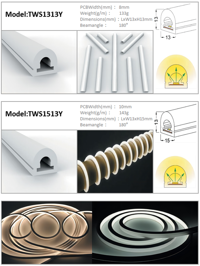 Bendable Fexible Silicone Neon Tube 30×20mm IP68 For Lighting Decoration