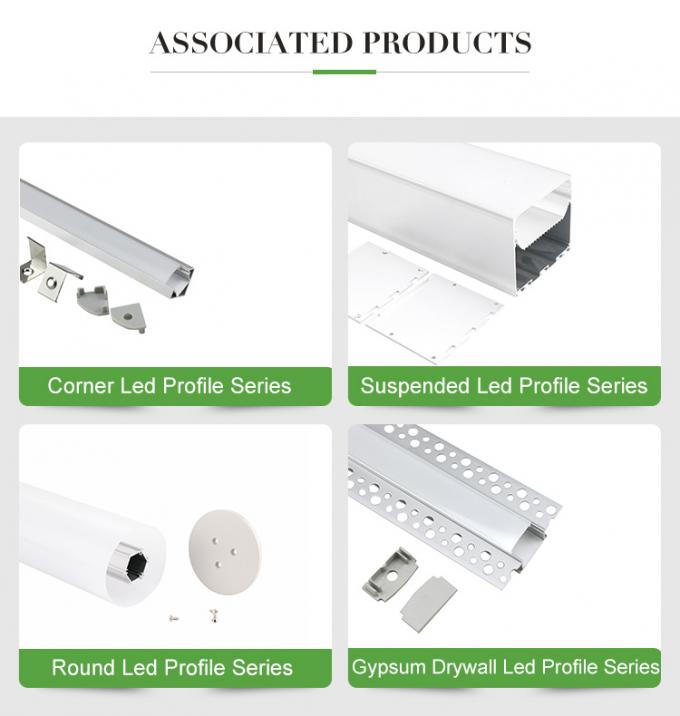 Round Aluminum Suspended LED Profile 40mm 50mm 60mm Diameter